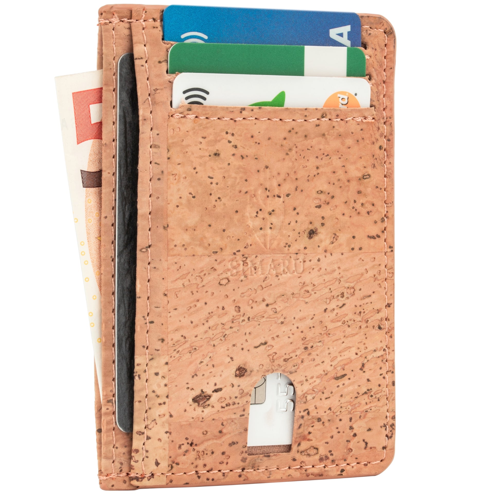 Kork Slim Wallet Kartenetui von Simaru RFID Secure
