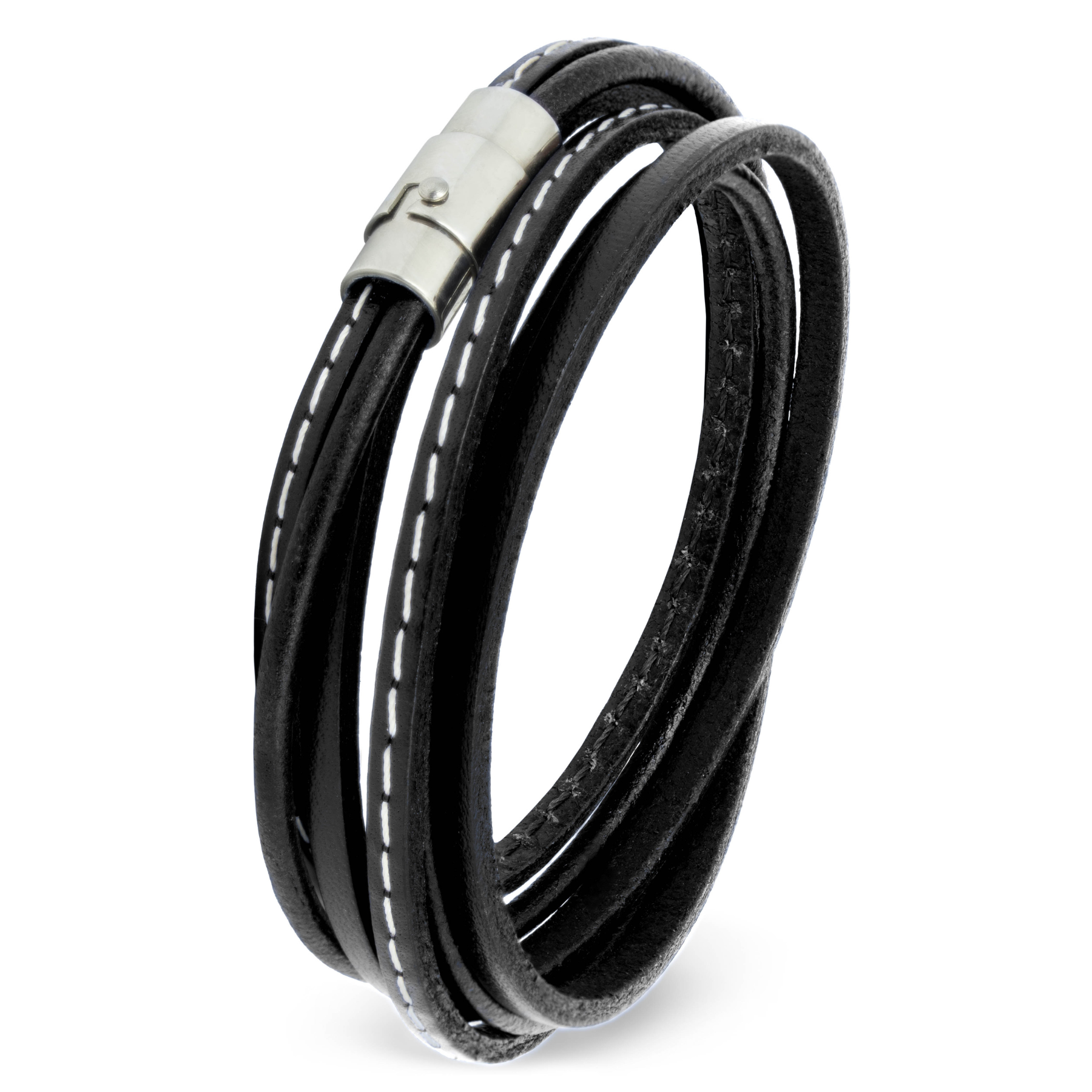 Lederarmband Arequipa,Wickelarmband mit Edelstahlverschluss von Simaru